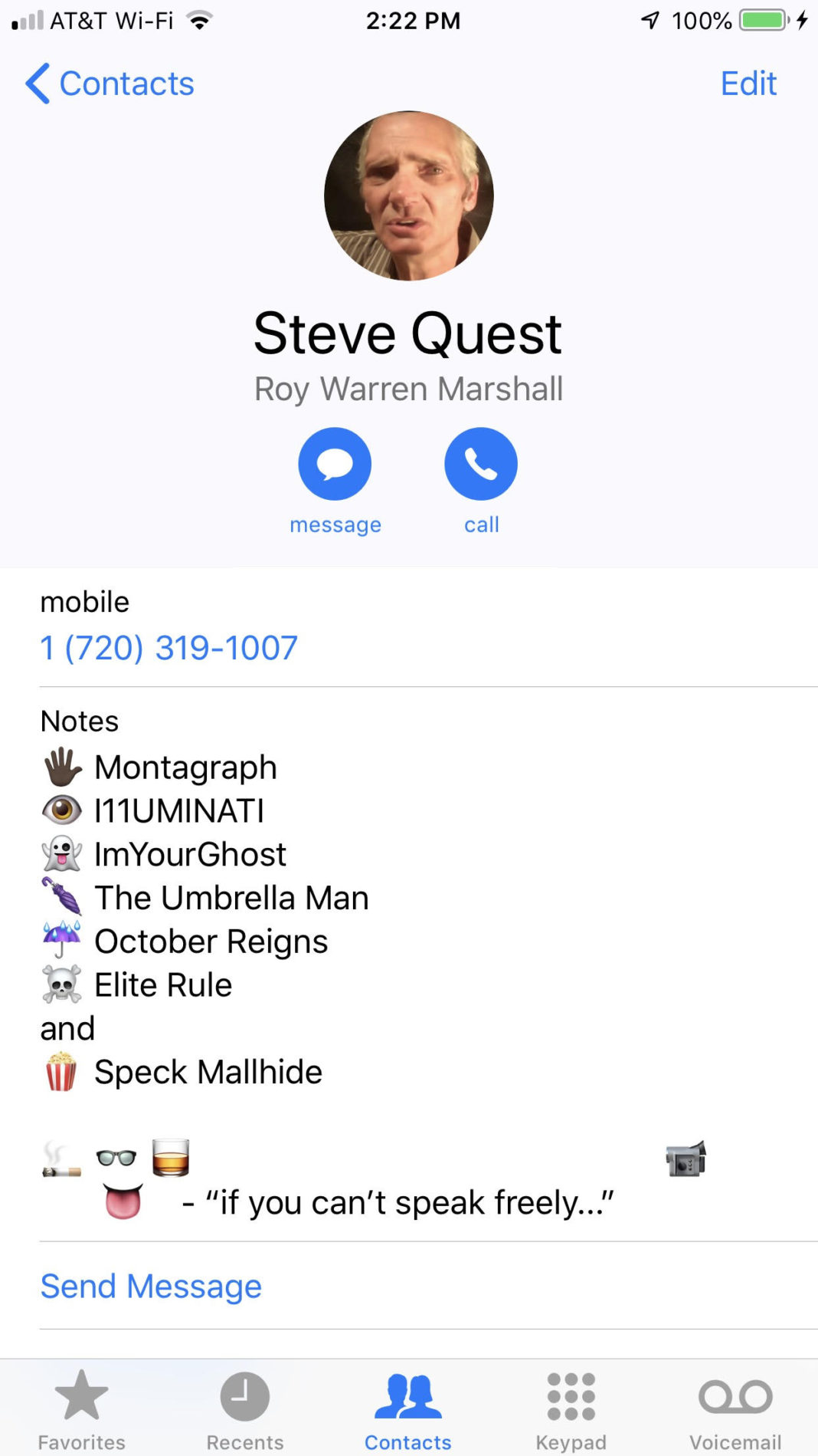 Montagraph AKA Steve Quest Phone Number - Social Media's Most Wanted